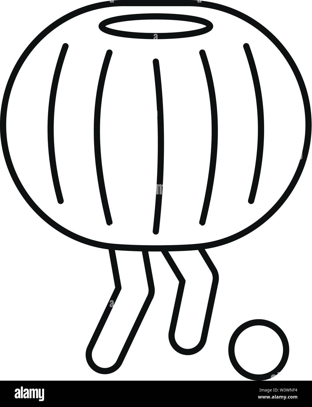 Zorb soccer icon. Outline zorb soccer vector icon for web design ...