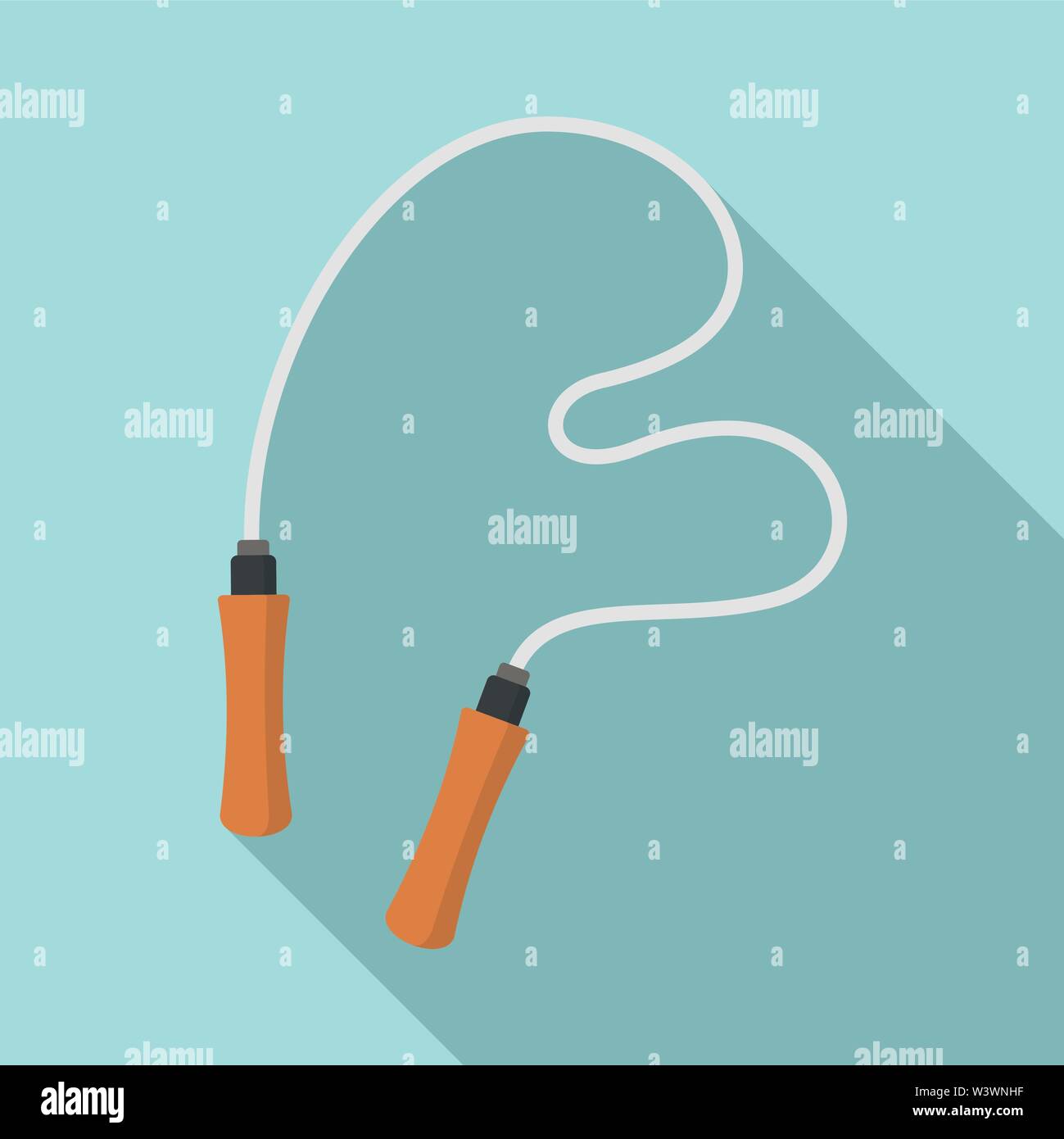 Jumping rope icon. Flat illustration of jumping rope vector icon for ...