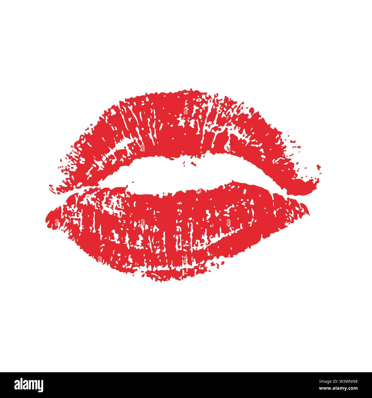 World kiss day. Phrase lettering calligraphy lips pomade red Stock ...