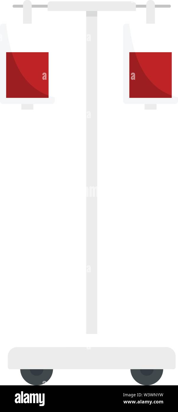 Surgery blood package icon. Flat illustration of surgery blood package ...