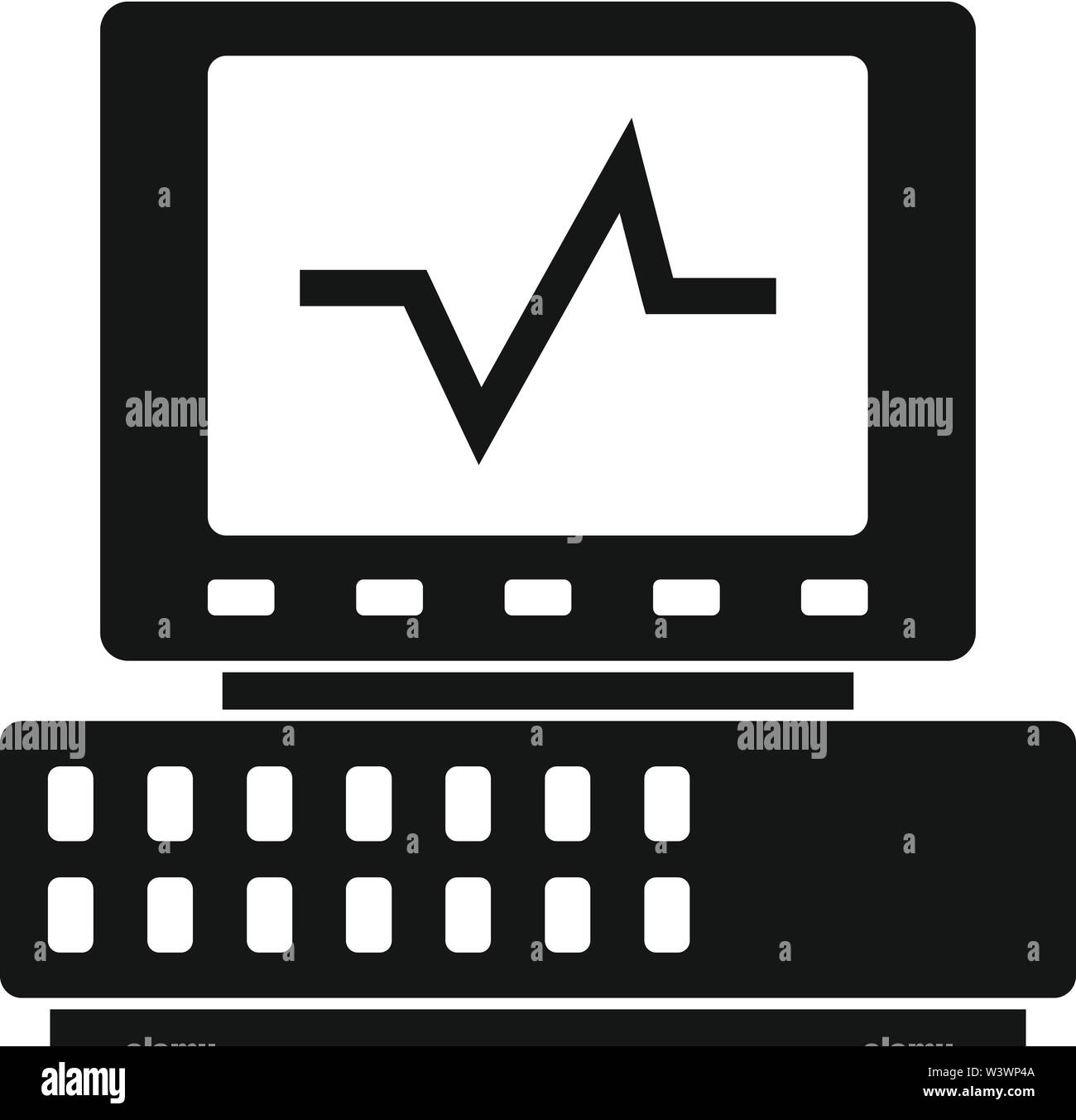 Heart monitor icon. Simple illustration of heart monitor vector icon ...