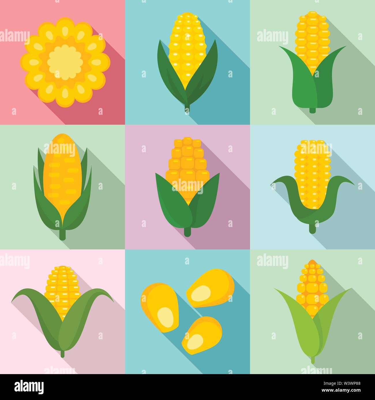 Corn stalk Stock Vector Images - Alamy
