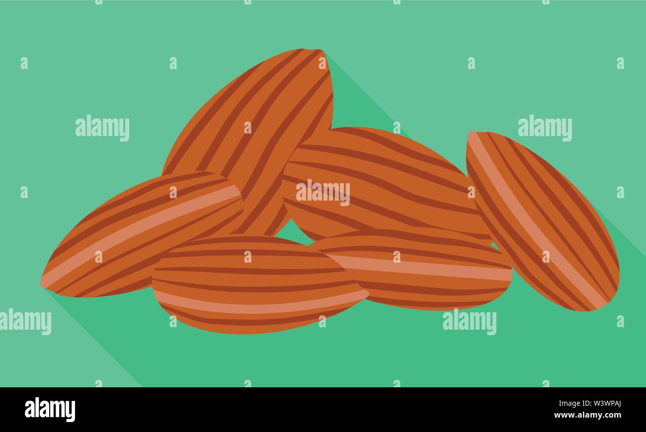 Almond bunch icon. Flat illustration of almond bunch vector icon for ...