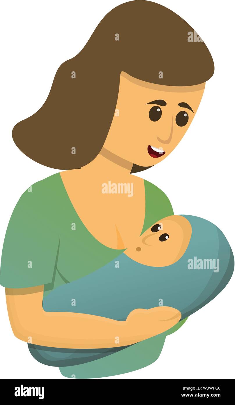 Beauty breastfeeding icon. Cartoon of beauty breastfeeding vector icon ...