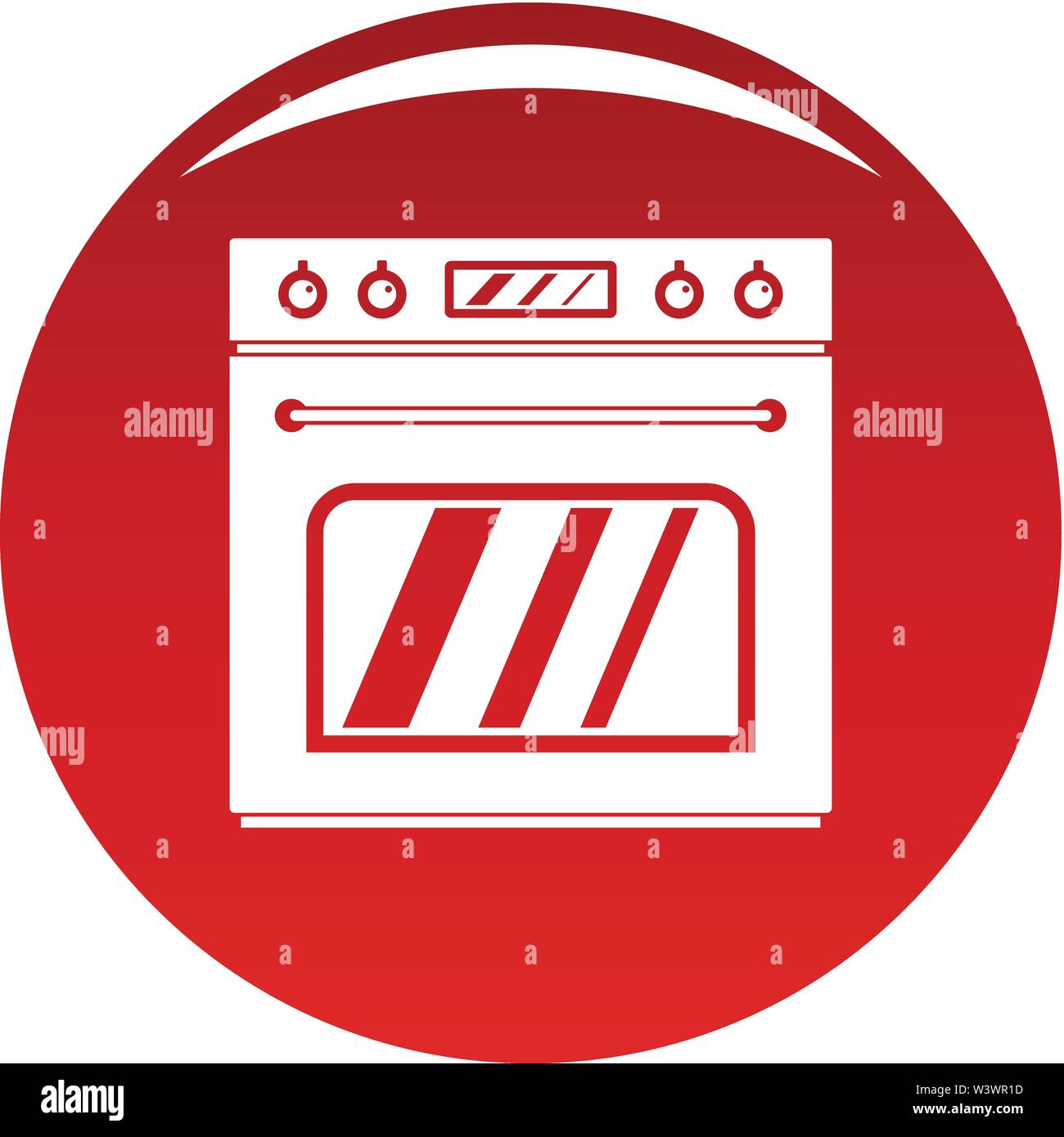 Big gas oven icon. Simple illustration of big gas oven vector icon for ...