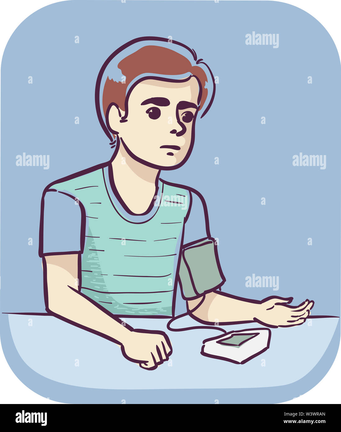 Cartoon Kids Taking A Test