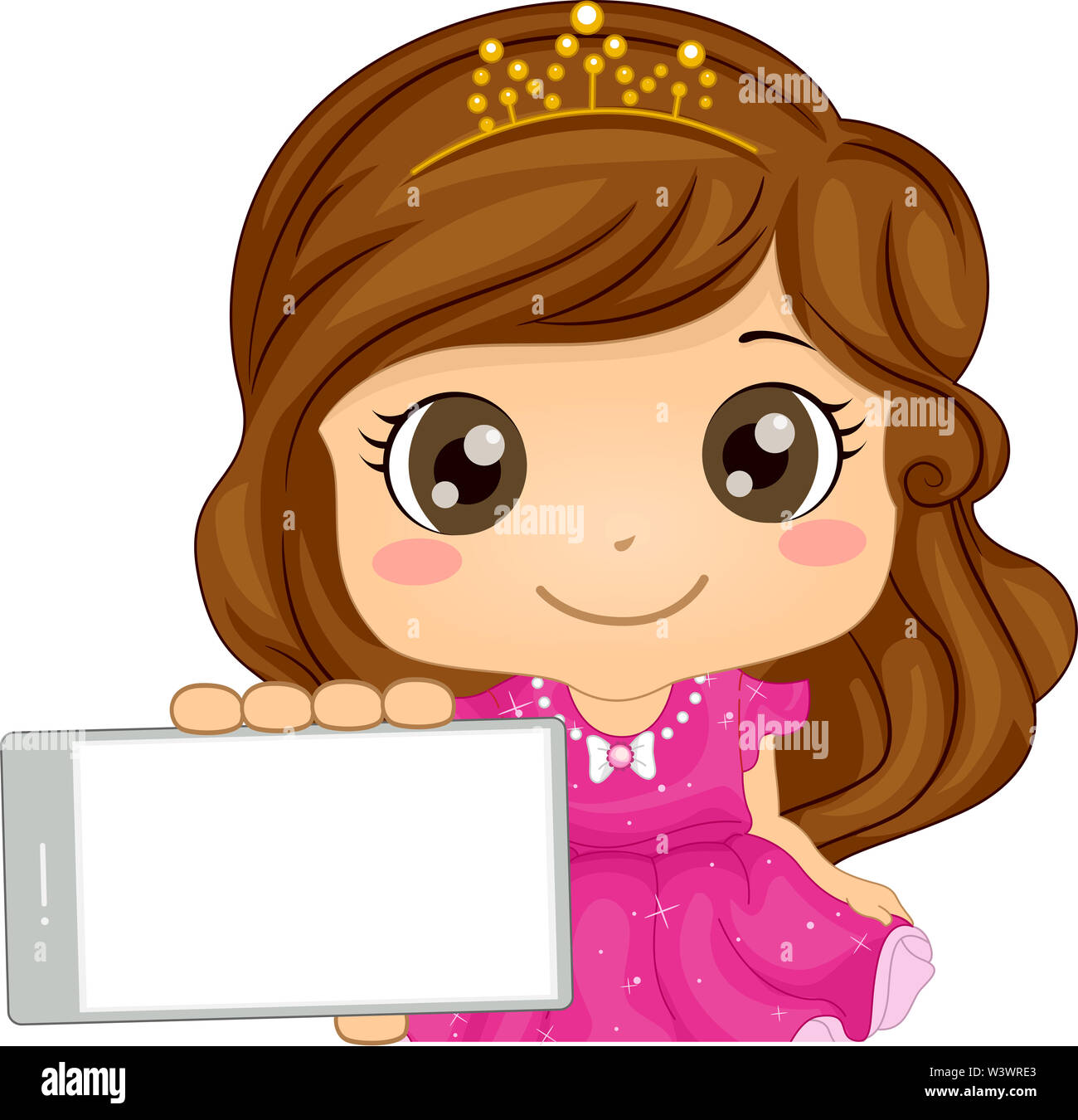 Illustration of a Kid Girl Wearing Princess Costume and Flashing a ...