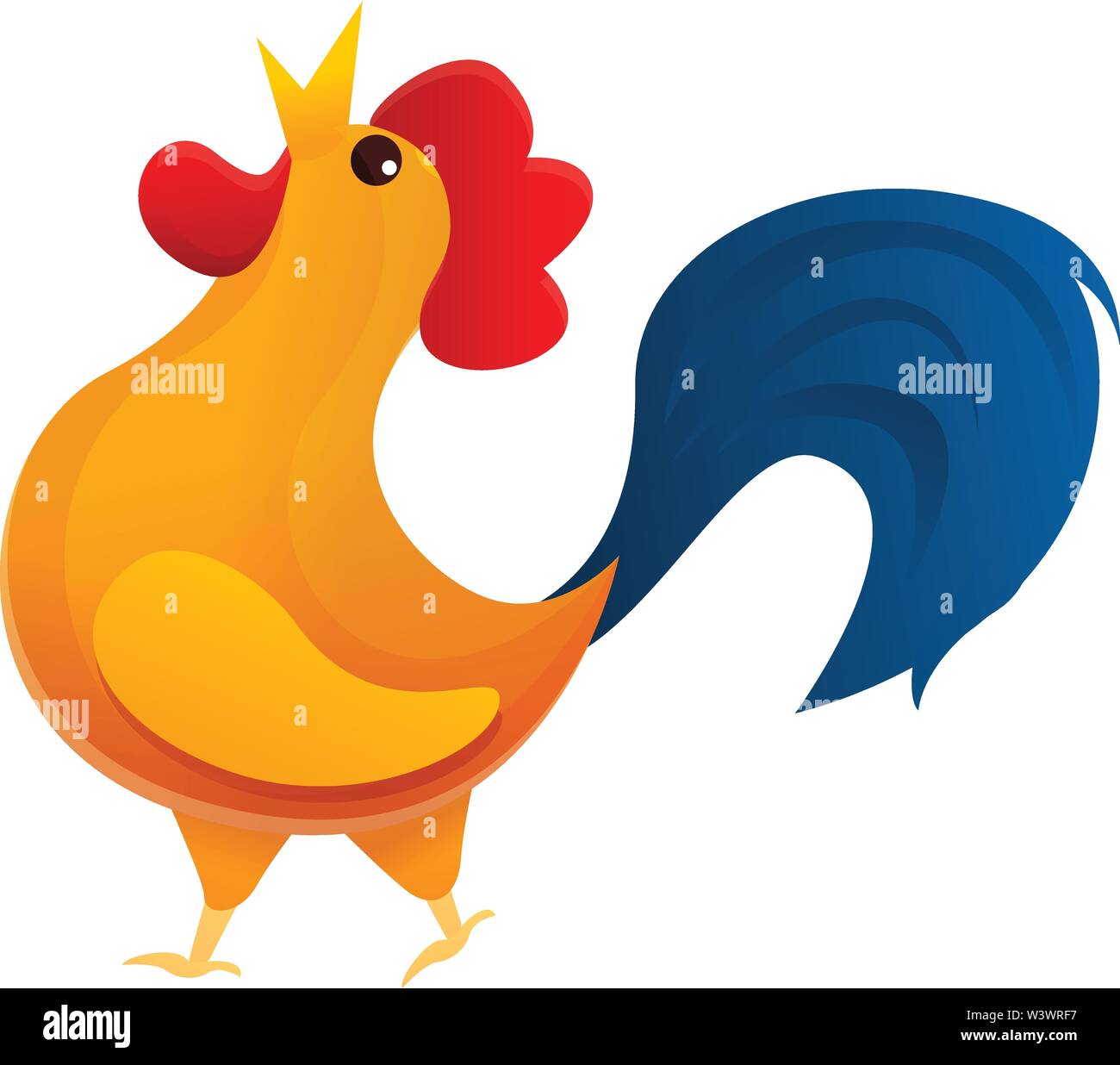 Singing rooster icon. Cartoon of singing rooster vector icon for web ...