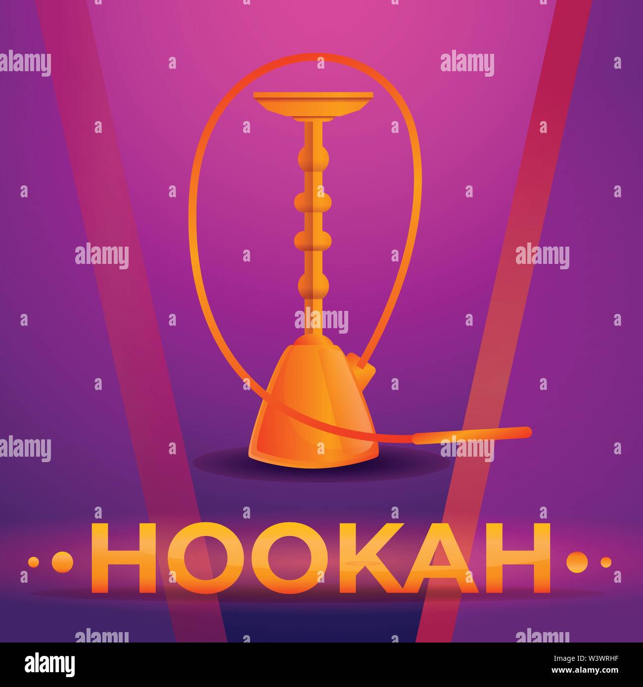 Hookah concept banner. Cartoon illustration of hookah vector concept ...