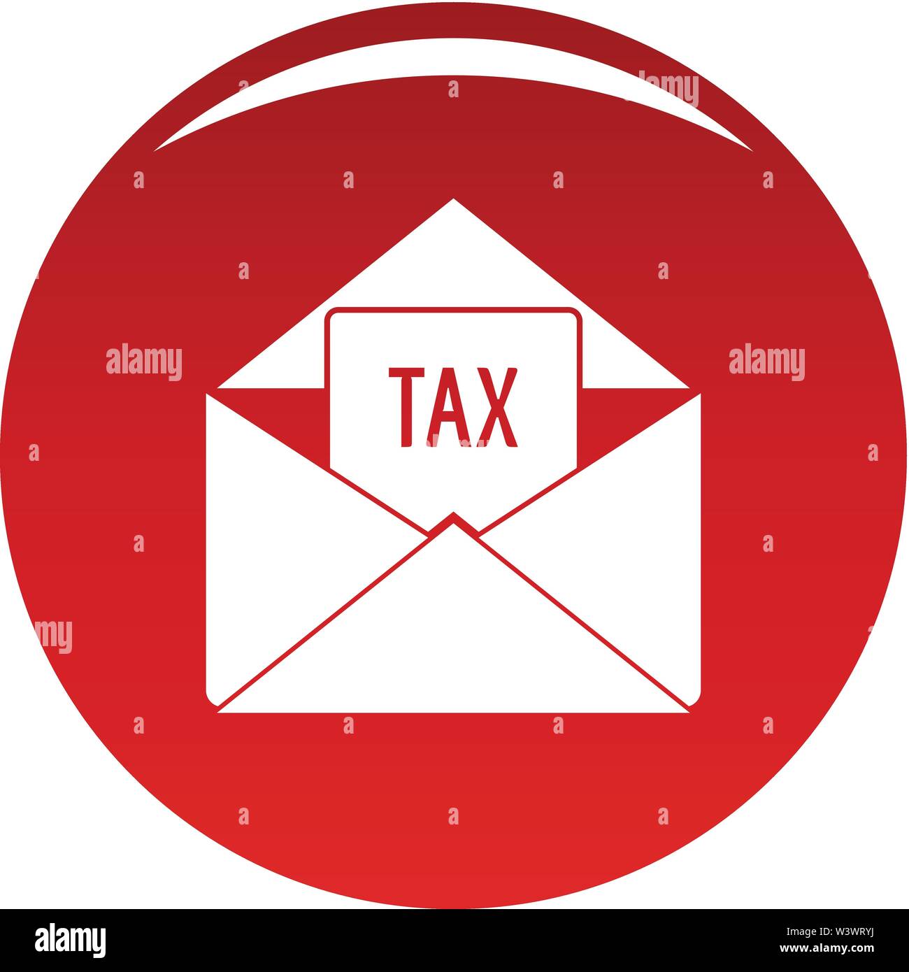 Tax email icon. Simple illustration of tax email vector icon for any ...