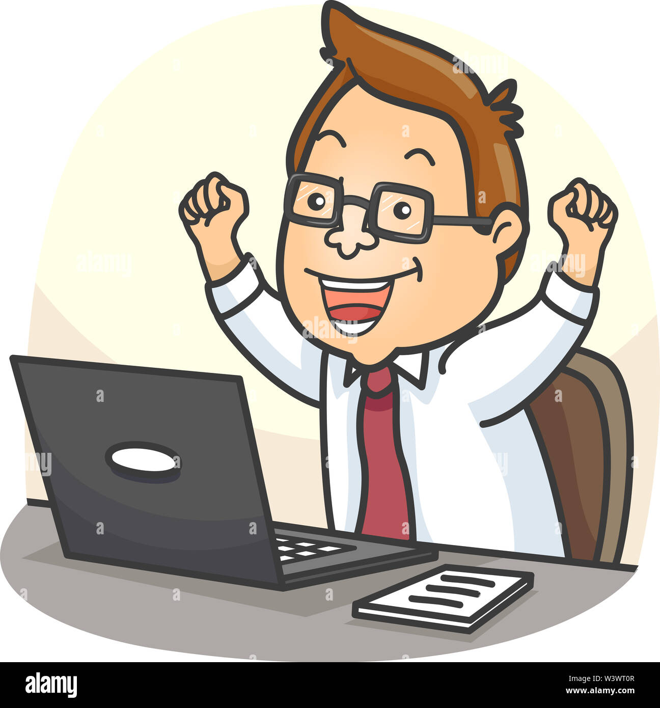 Cartoon hands laptop hi-res stock photography and images - Alamy