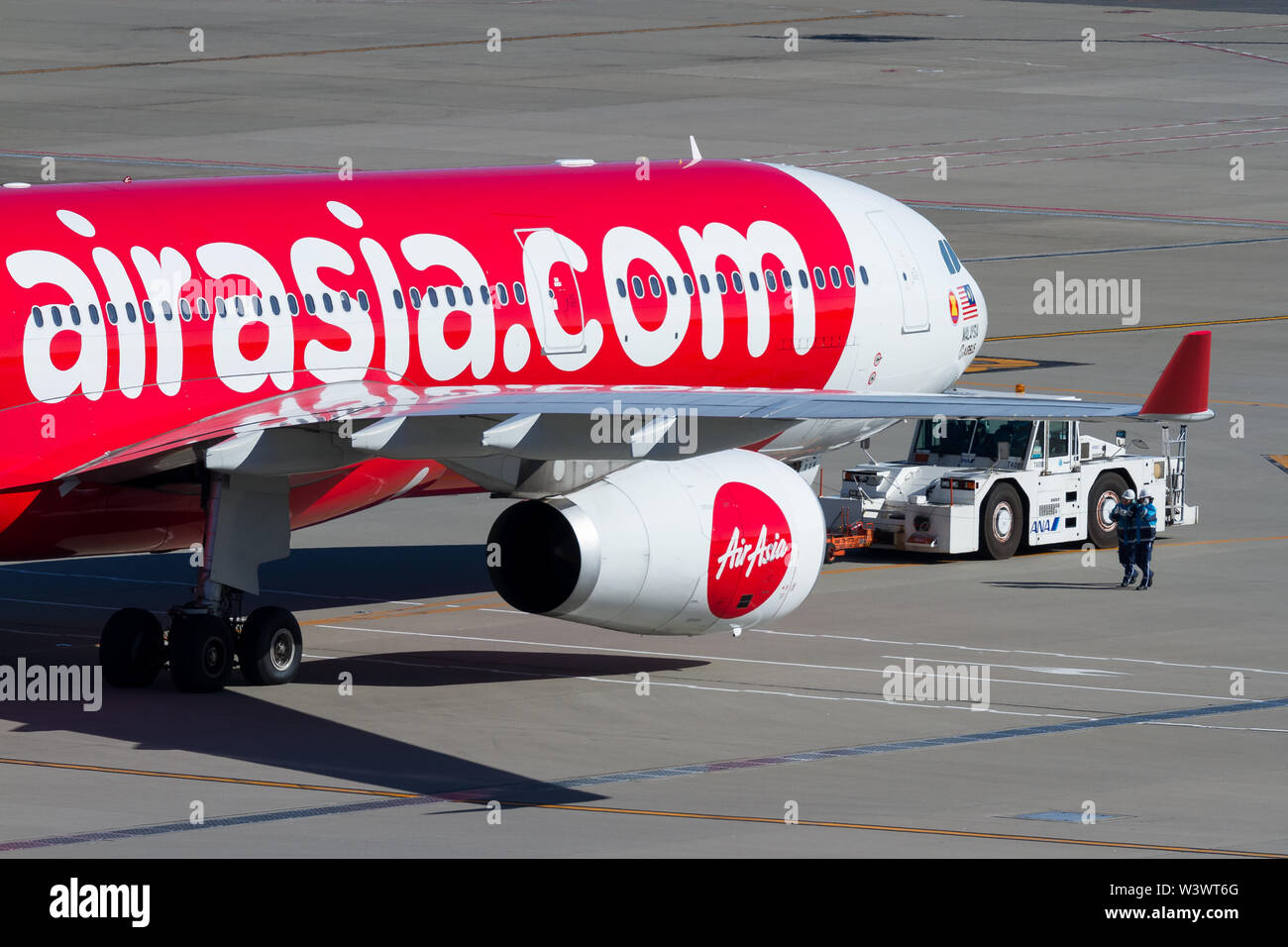 An Air Asia Airbus A330-343 at Haneda International Airport, Tokyo ...