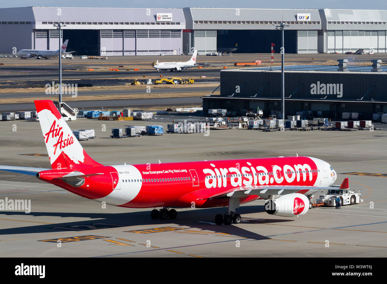 An Air Asia Airbus A330-343 at Haneda International Airport, Tokyo ...