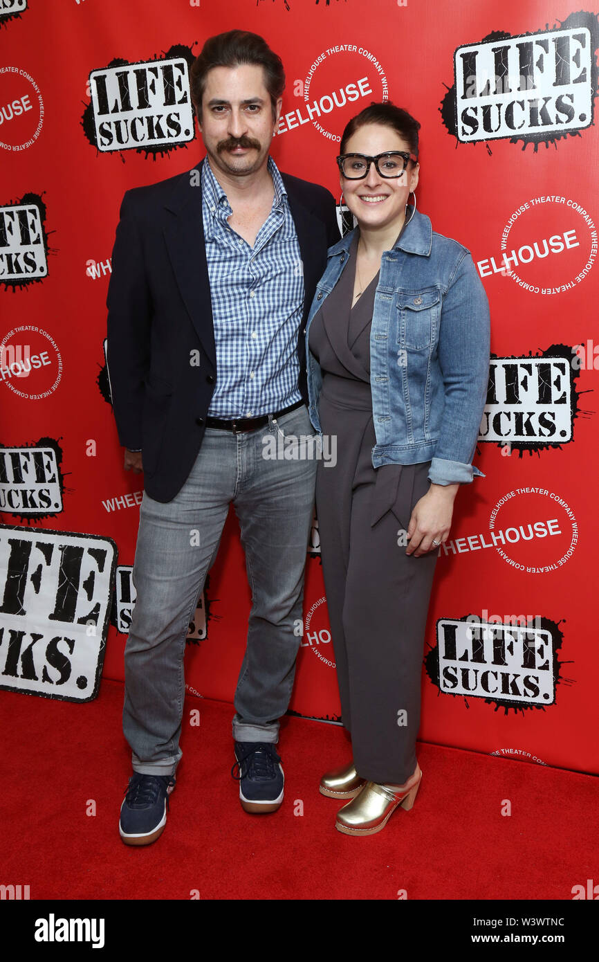 Opening night for Life Sucks held at Theatre Row's Acorn Theatre ...