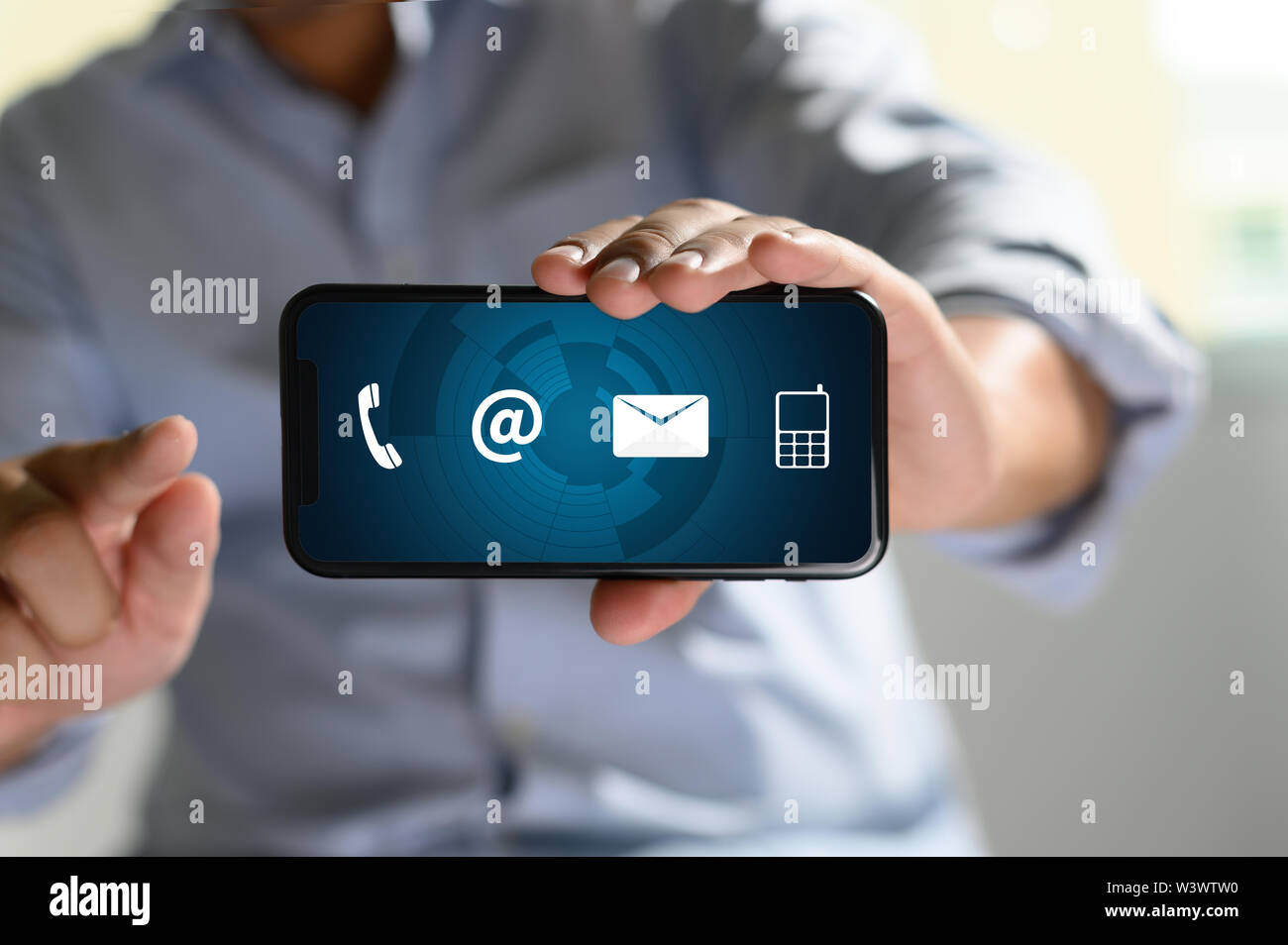 CONTACT US (Customer Support Hotline people CONNECT Stock Photo - Alamy