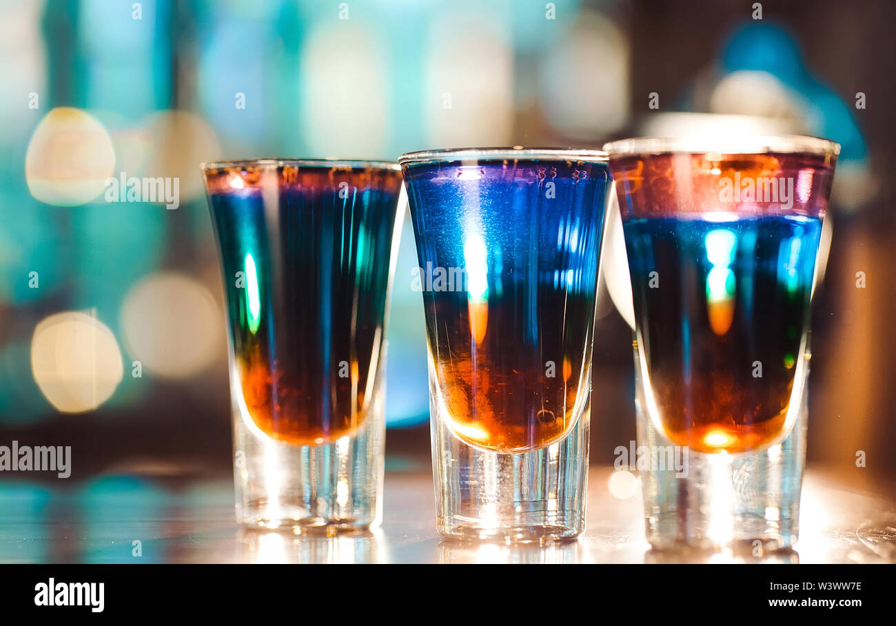 Alcoholic shots on bar hi-res stock photography and images - Alamy