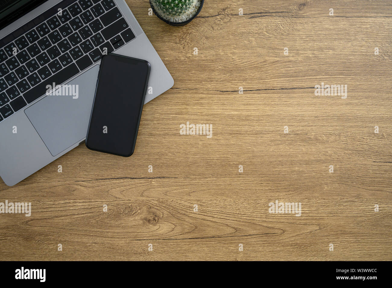 Office desktop Computer Laptop man hands working on modern laptop ...