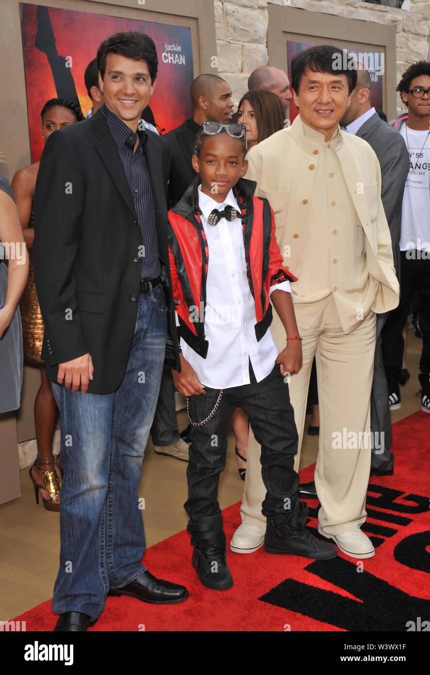 LOS ANGELES, CA. June 07, 2010: Jackie Chan & Jaden Smith & Ralph ...