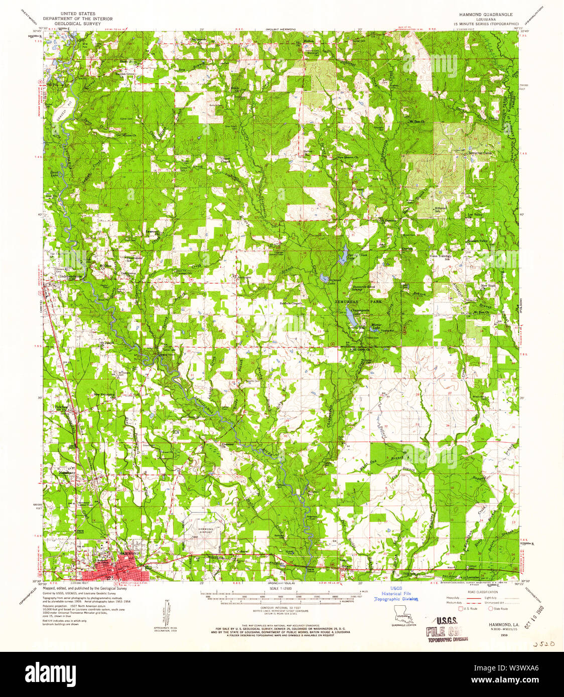 Hammond louisiana map hi-res stock photography and images - Alamy