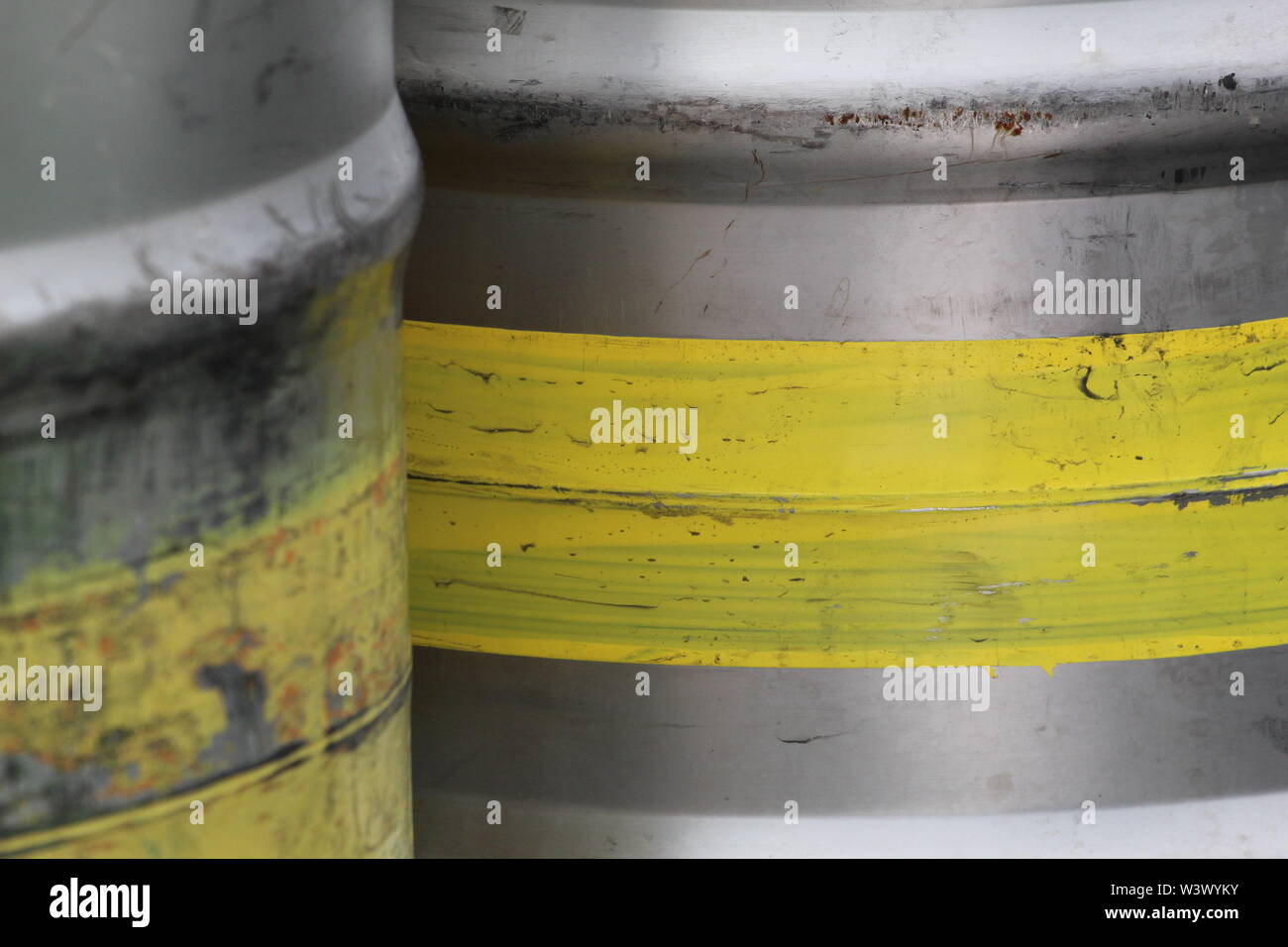 Beer Kegs Close up Stock Photo - Alamy