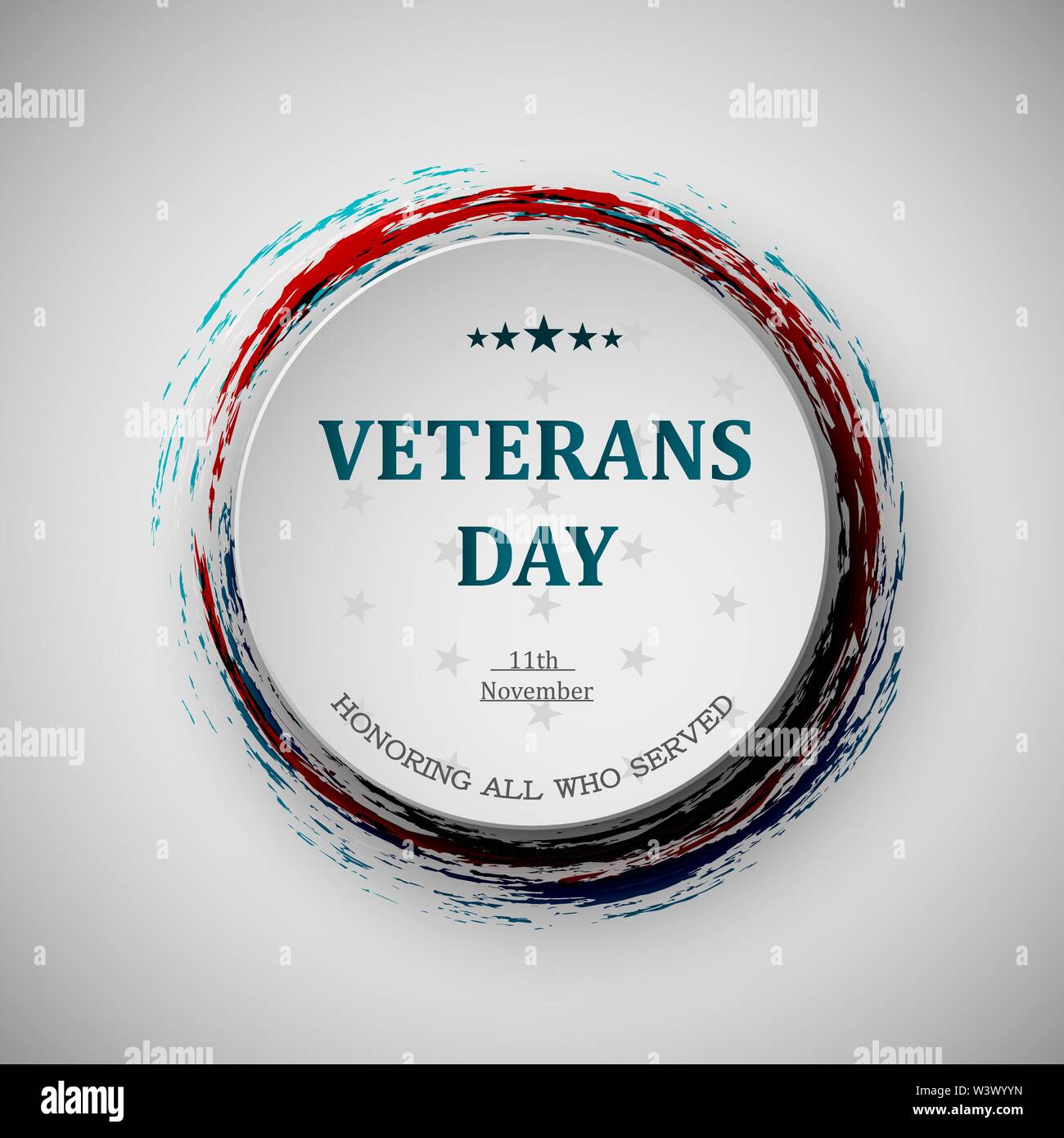 Round banner with the text Veterans Day written inside. Vector ...