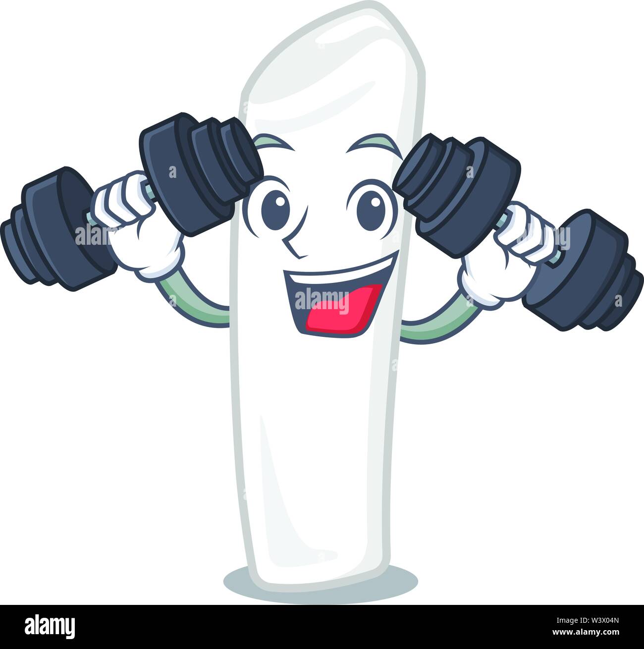 Fitness chalk isolated with in the mascot vector illustration Stock ...