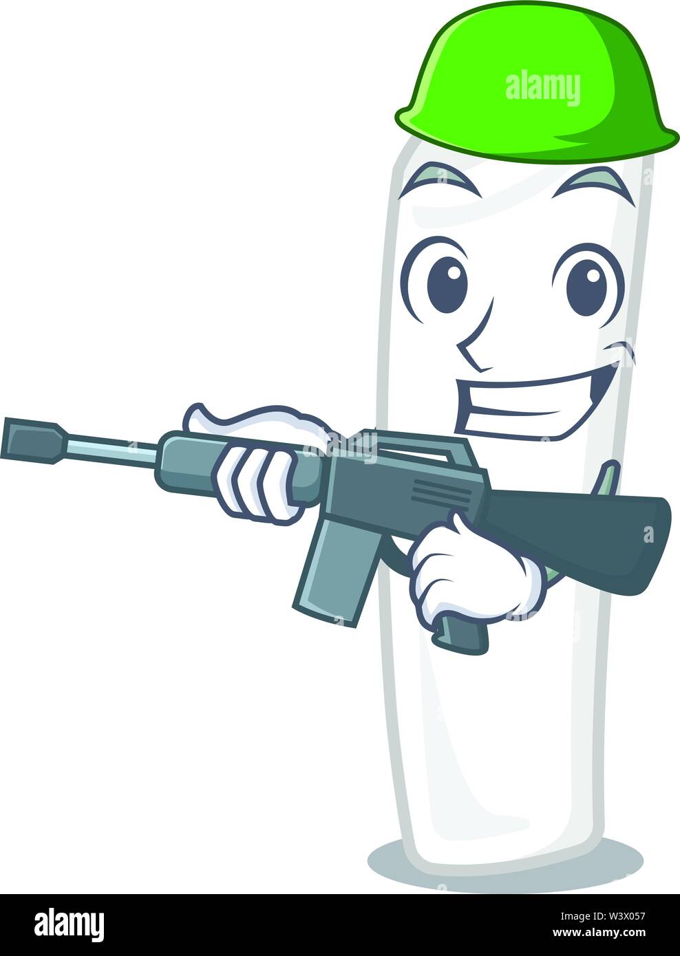 Army chalk isolated with in the mascot vector illustration Stock Vector ...