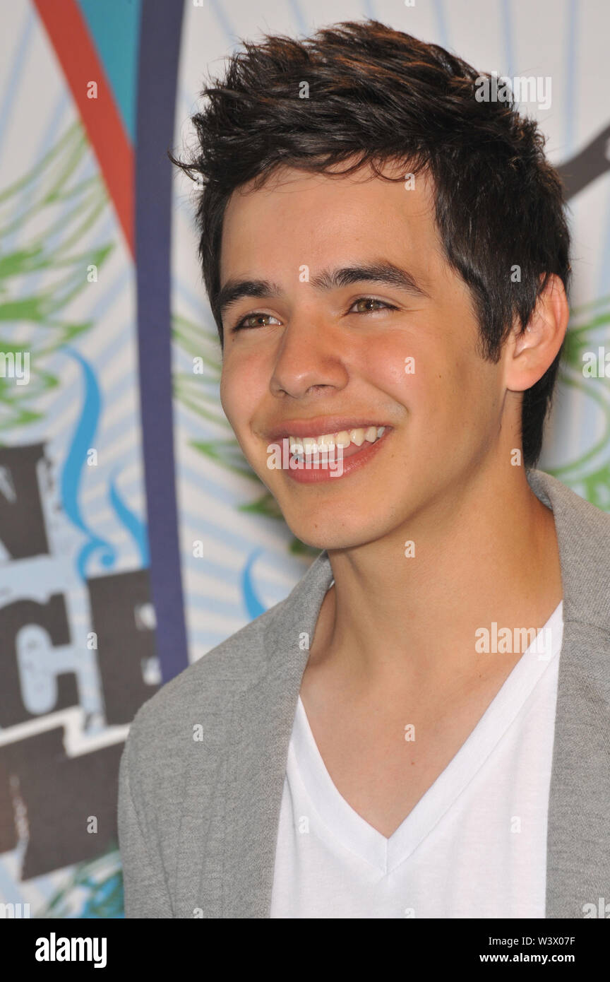 LOS ANGELES, CA. August 08, 2010: David Archuleta at the 2010 Teen ...