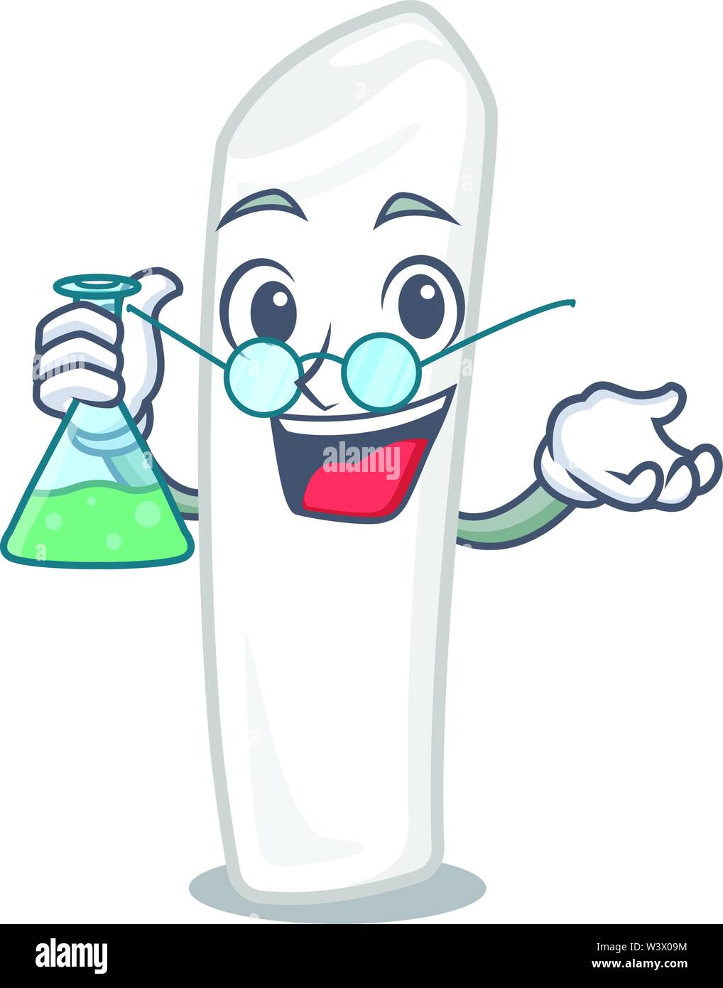 Professor chalk in the a character shape vector illustration Stock ...