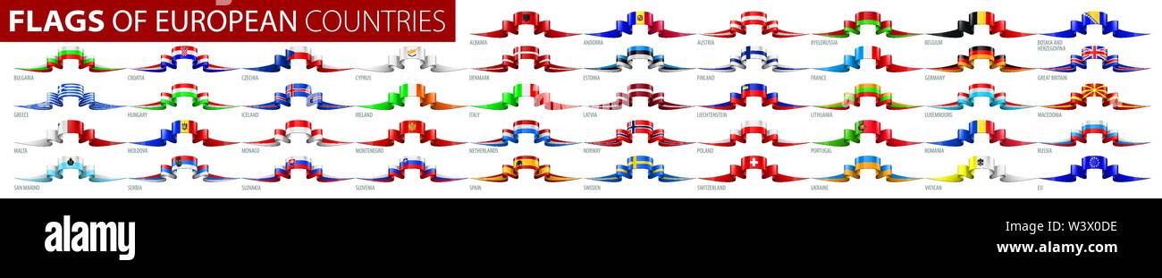 Set of flags of Europe. Vector illustration Stock Vector Image & Art ...