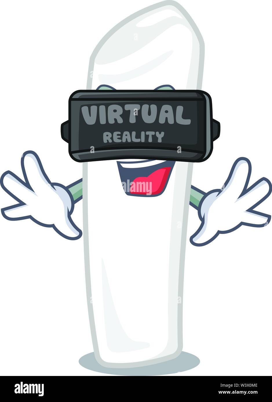 Virtual reality chalk in the a cartoon box vector illustration Stock ...