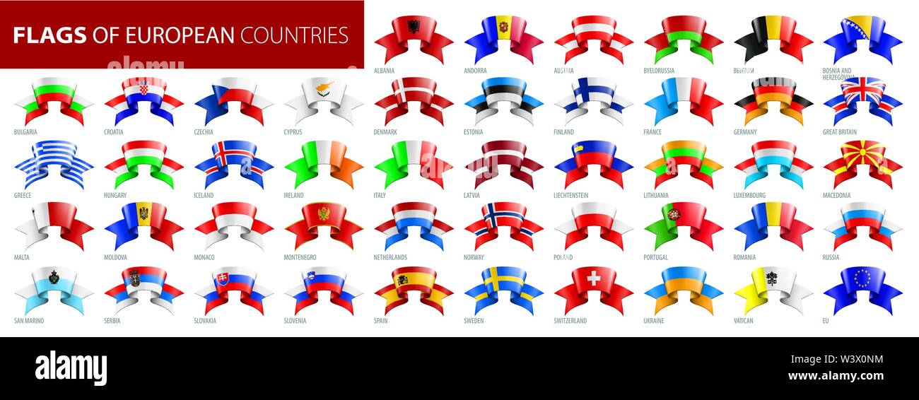 Set of flags of Europe. Vector illustration Stock Vector Image & Art ...