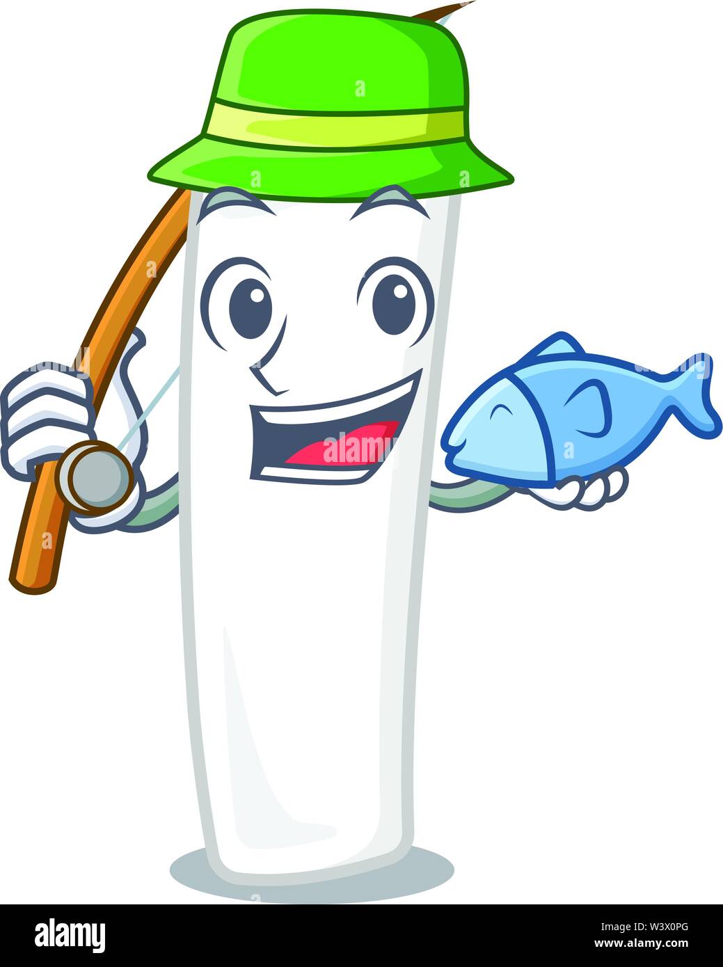 Fishing chalk in the a cartoon box vector illustration Stock Vector ...