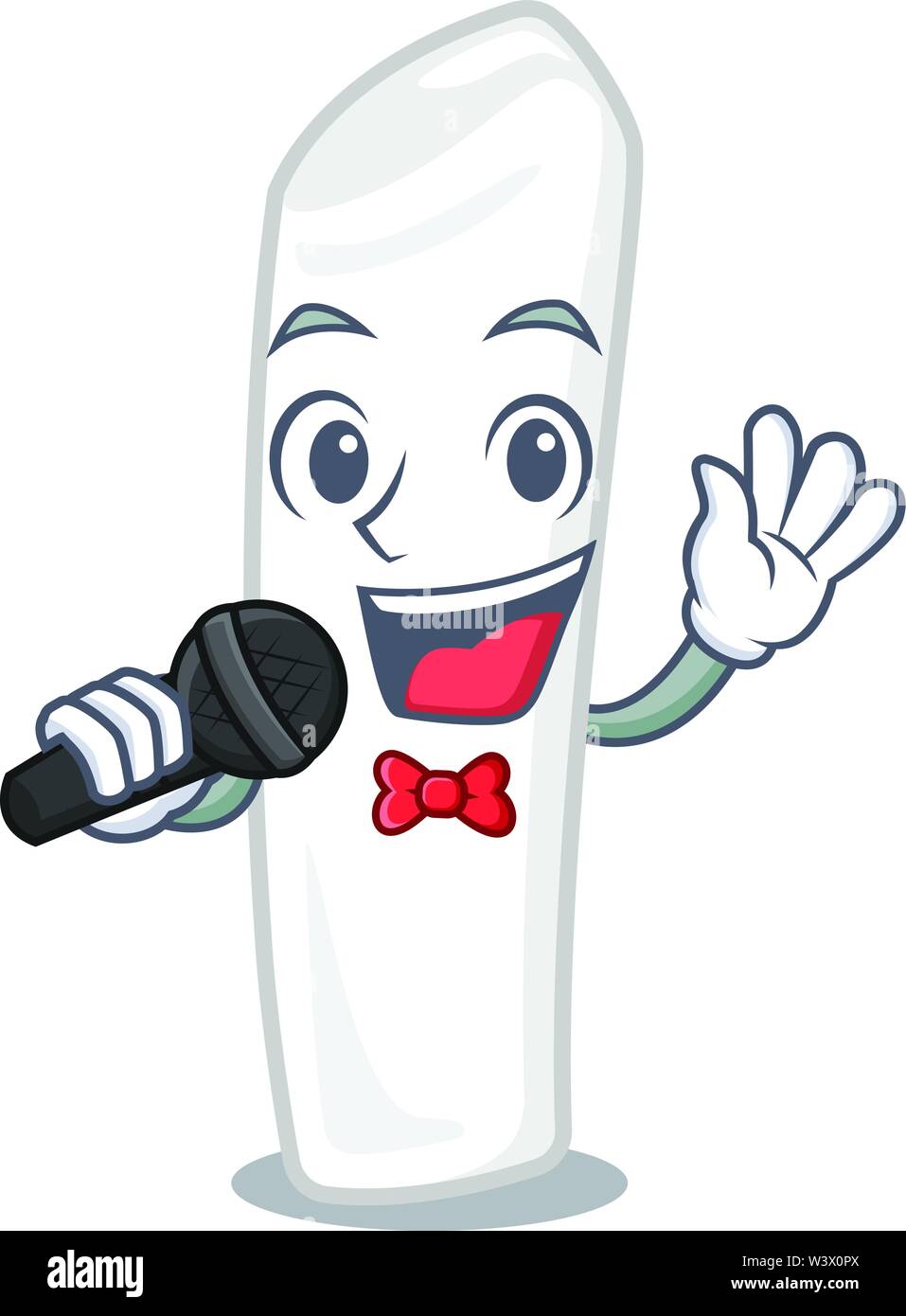 Singing chalk in the a cartoon box vector illustration Stock Vector ...
