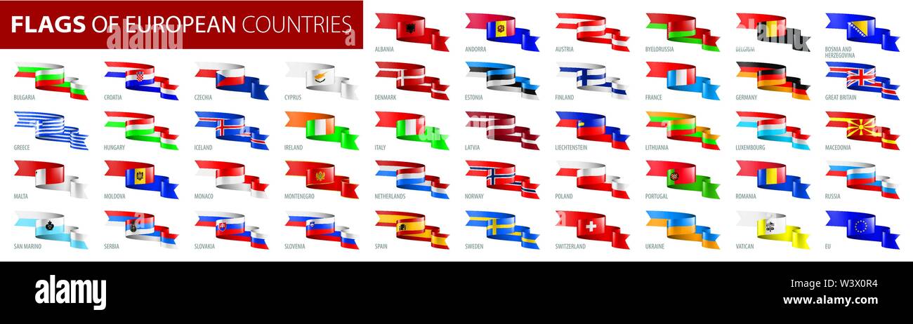 Set of flags of Europe. Vector illustration Stock Vector Image & Art ...