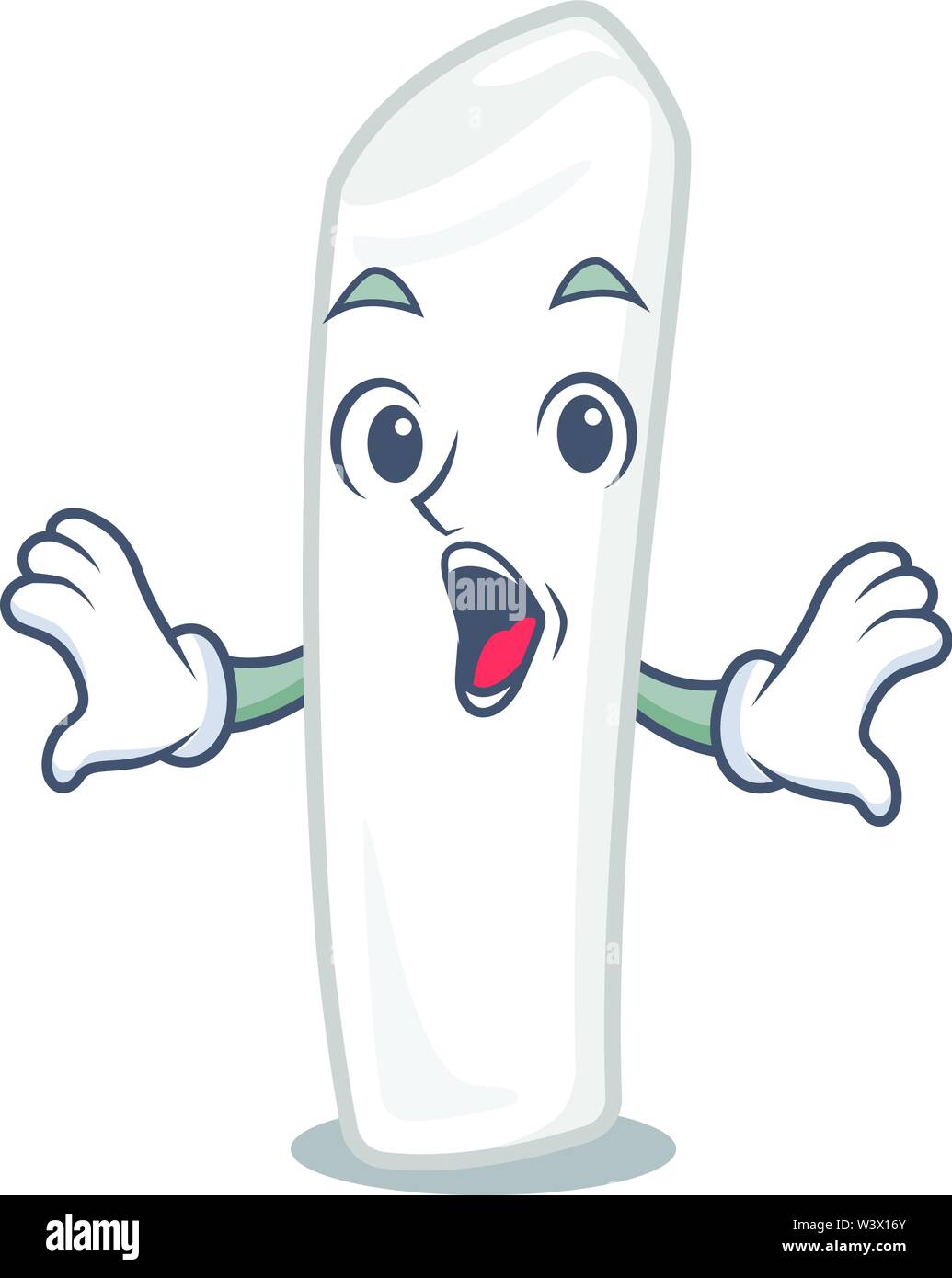 Surprised chalk in the a cartoon box vector illustration Stock Vector ...