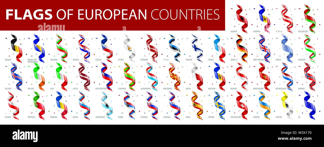 Set of flags of Europe. Vector illustration Stock Vector Image & Art ...