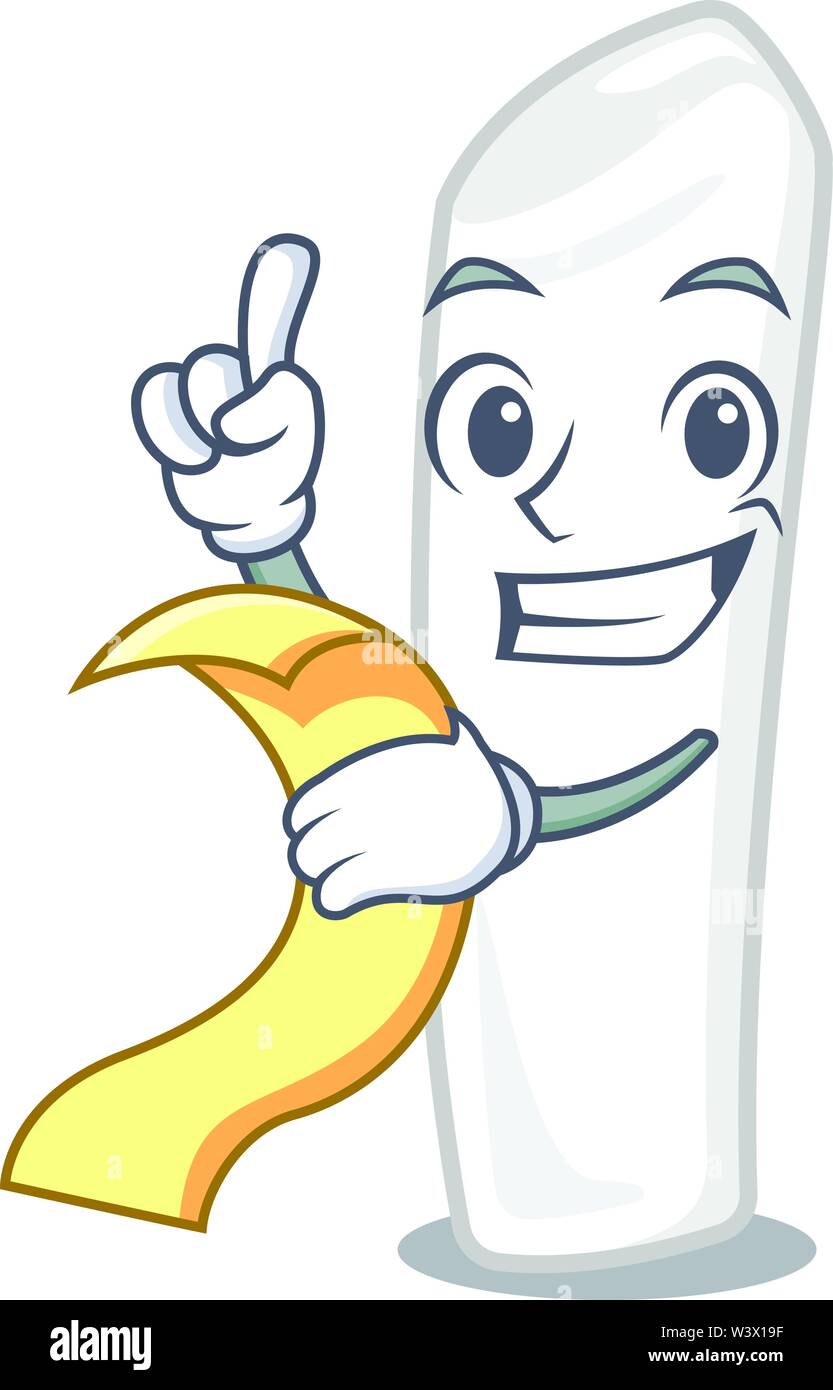 With menu chalk in the a cartoon box vector illustration Stock Vector ...