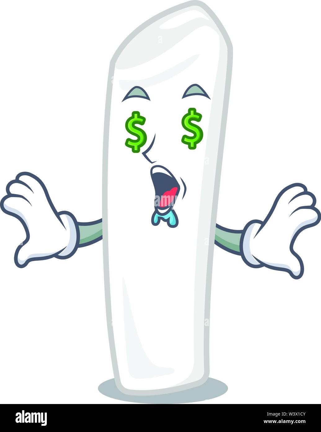 Money eye chalk cartoon in front of board vector illustration Stock ...