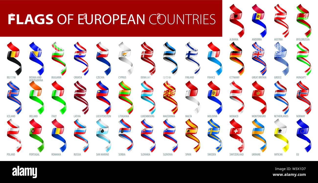 Set of flags of Europe. Vector illustration Stock Vector Image & Art ...