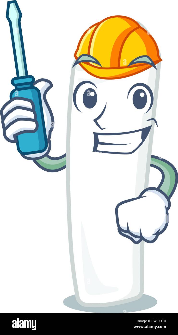 Automotive chalk cartoon in front of board vector illustration Stock ...