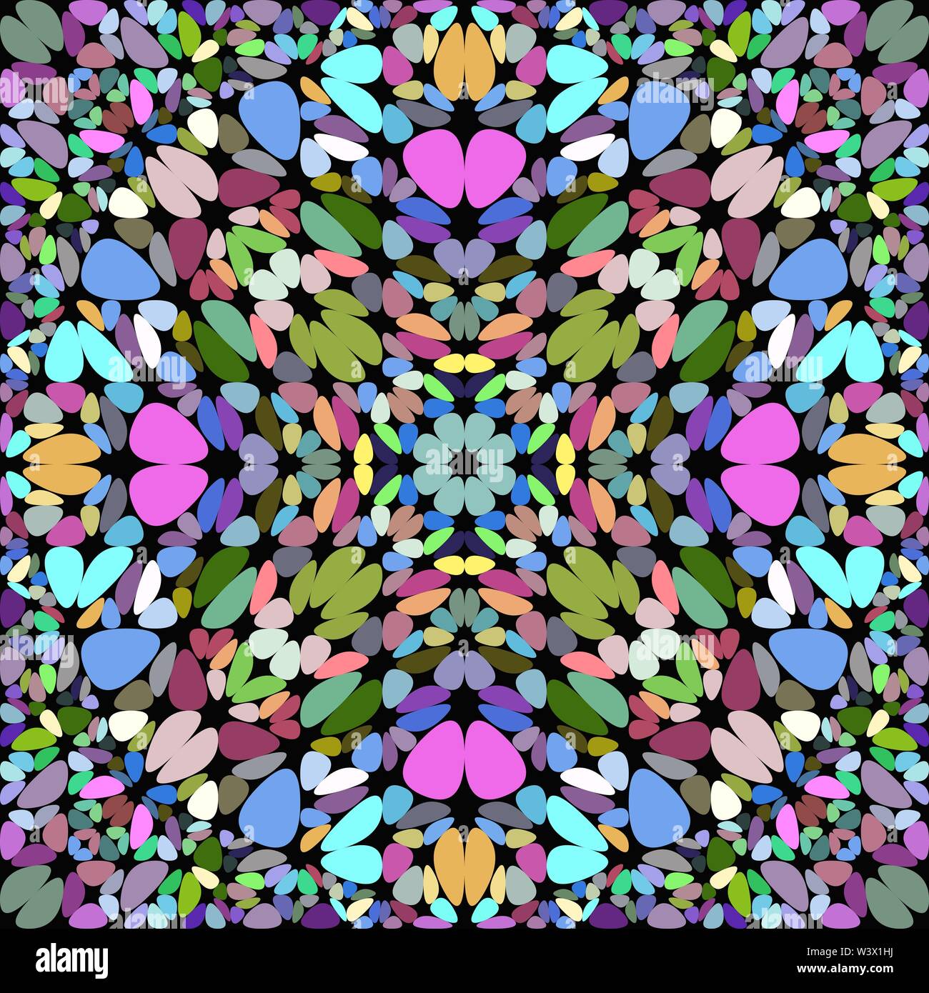 Colorful seamless petal ornate pattern background design - abstract ...