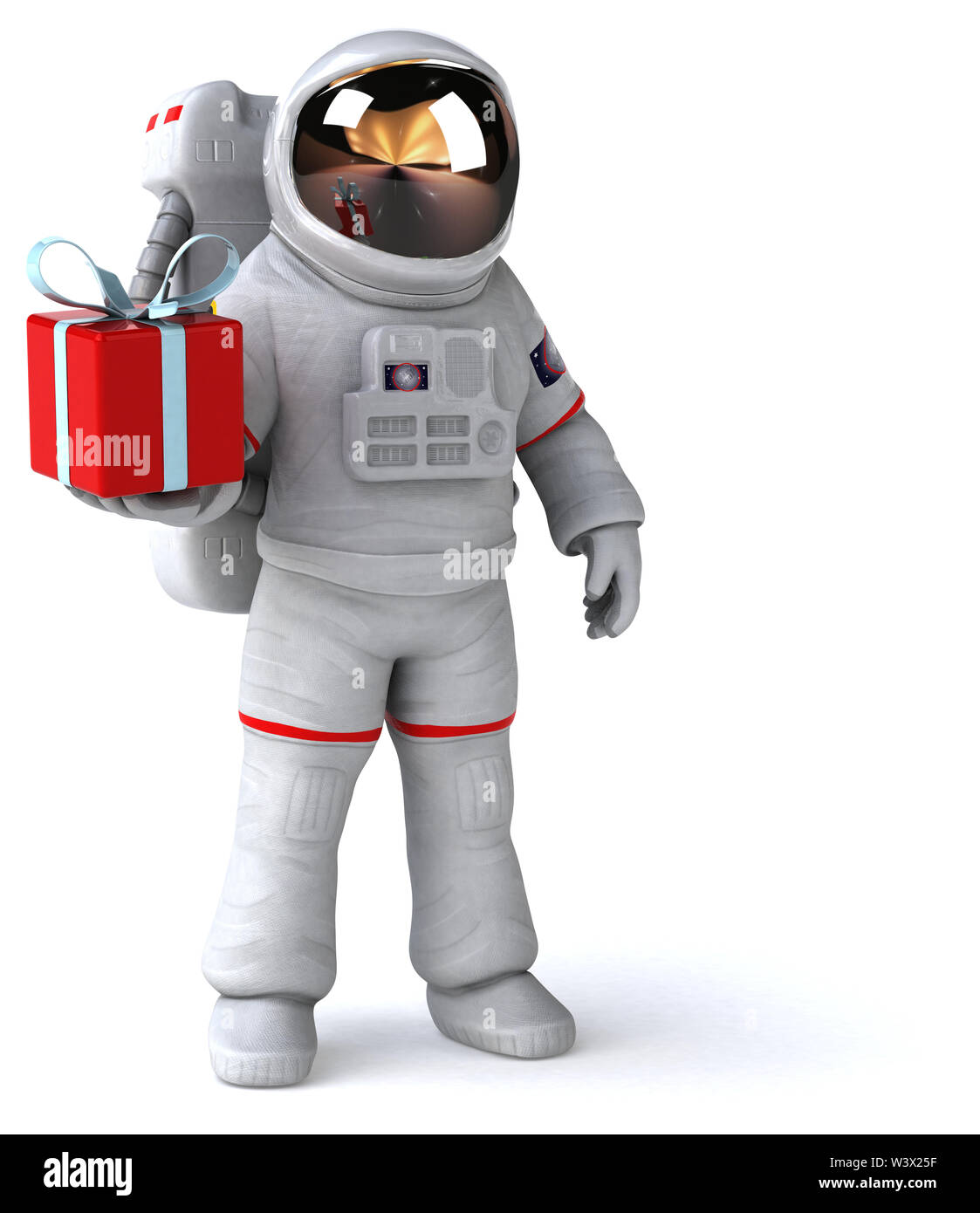 Fun astronaut - 3D Illustration Stock Photo - Alamy