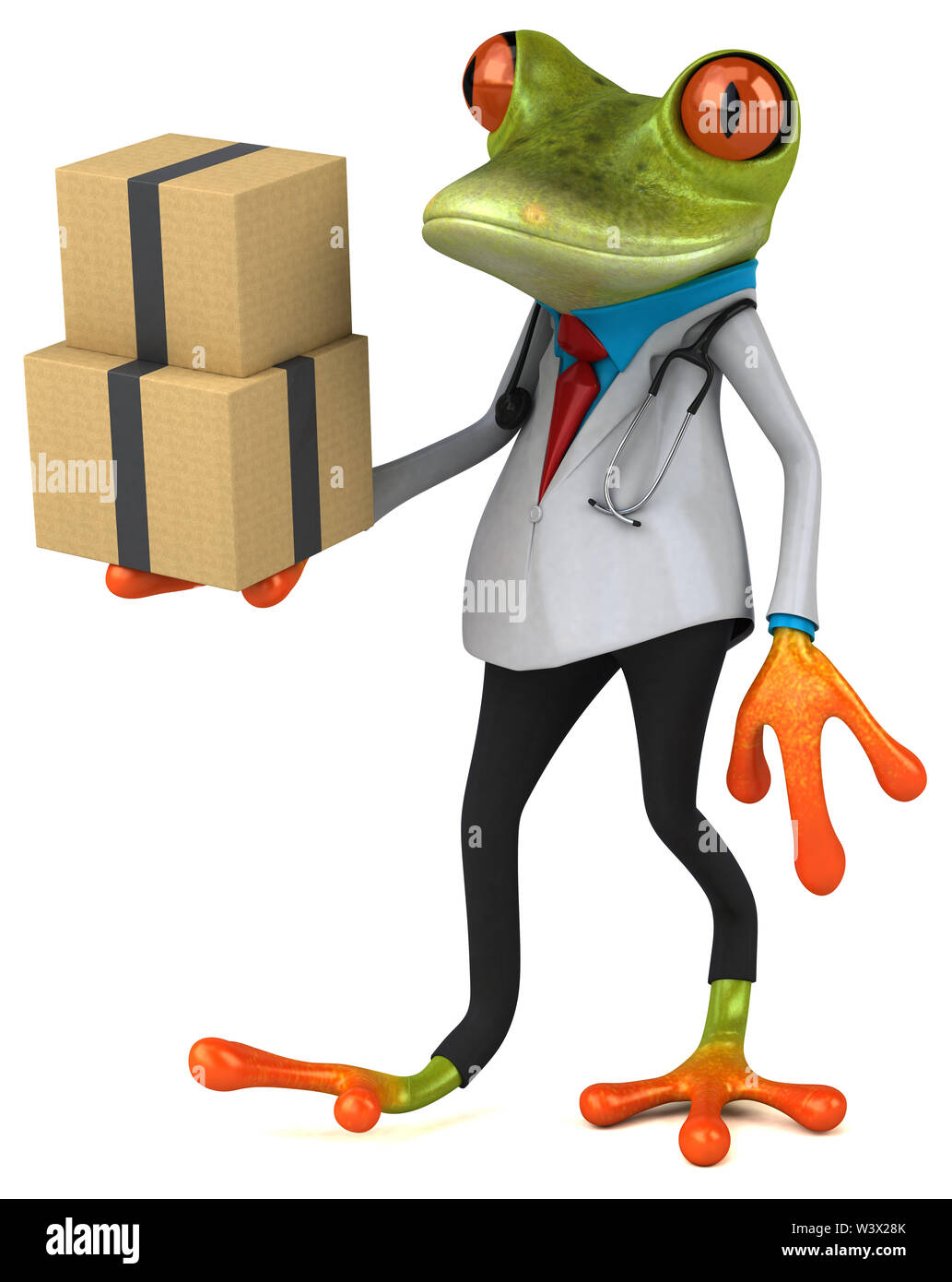 Frog doctor - 3D Illustration Stock Photo - Alamy