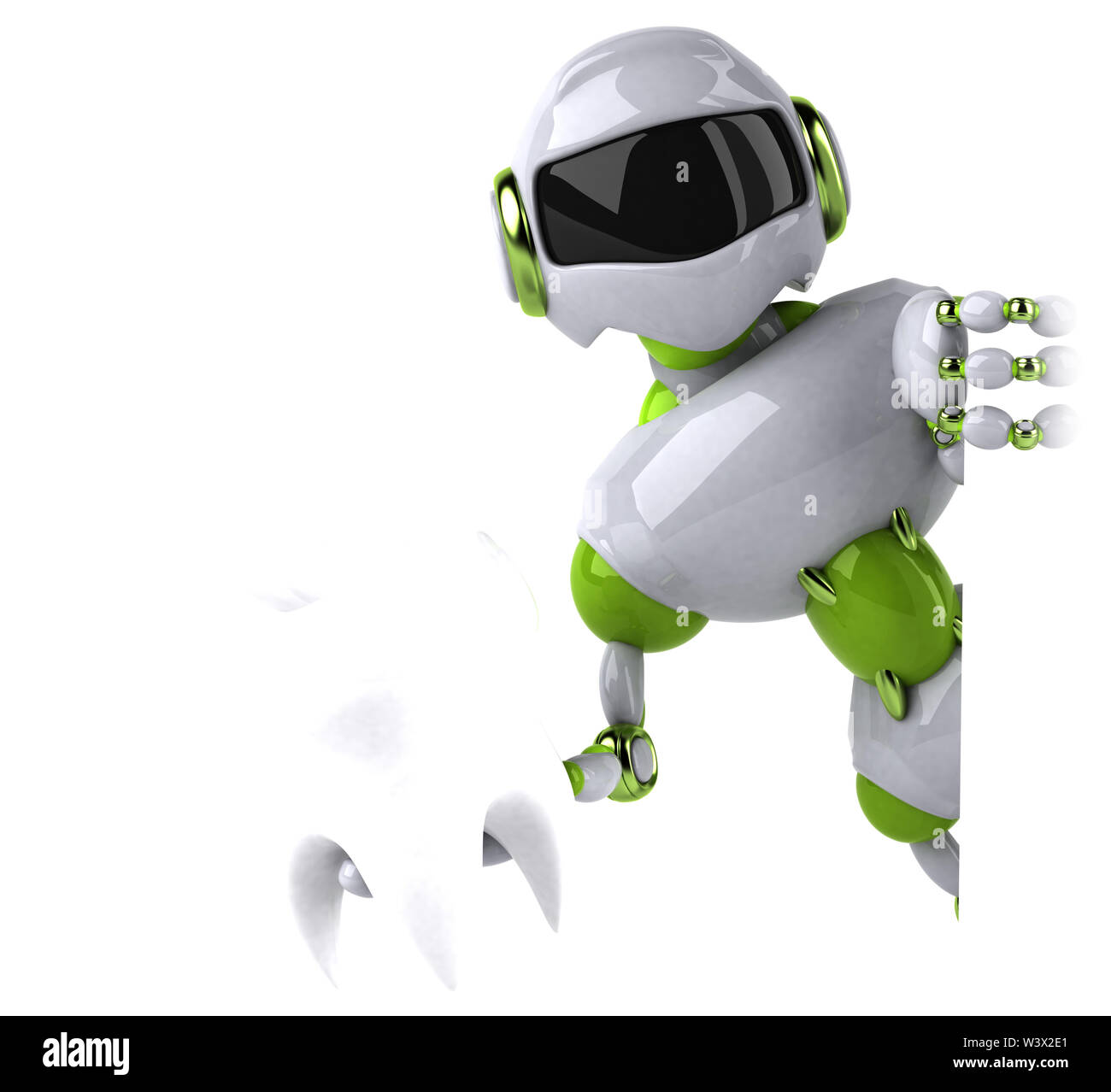 Green robot - 3D Illustration Stock Photo - Alamy