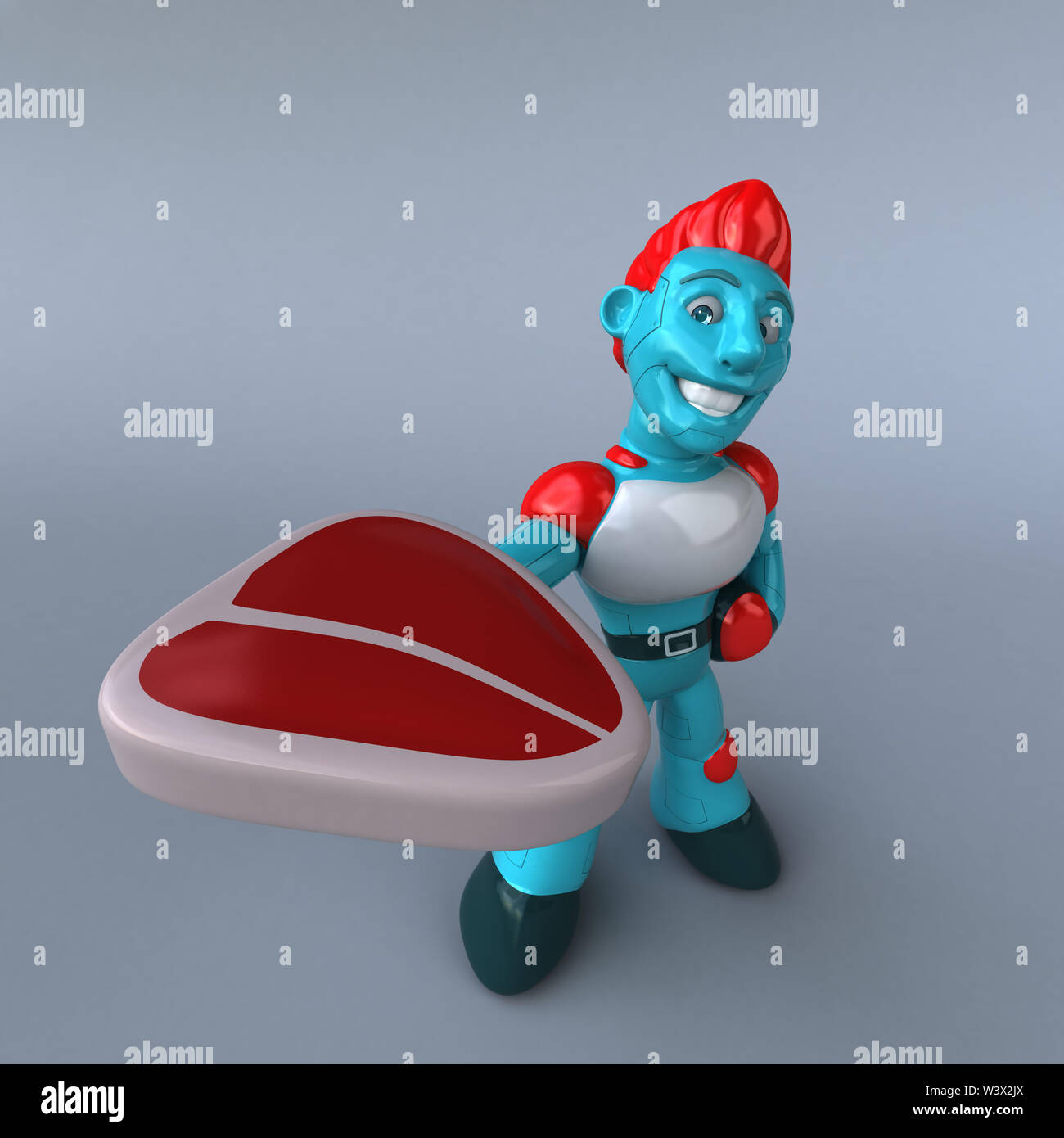Red Robot - 3D Illustration Stock Photo - Alamy