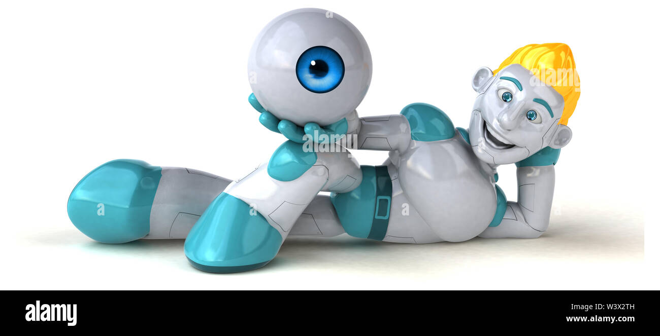 Robot - 3D Illustration Stock Photo - Alamy