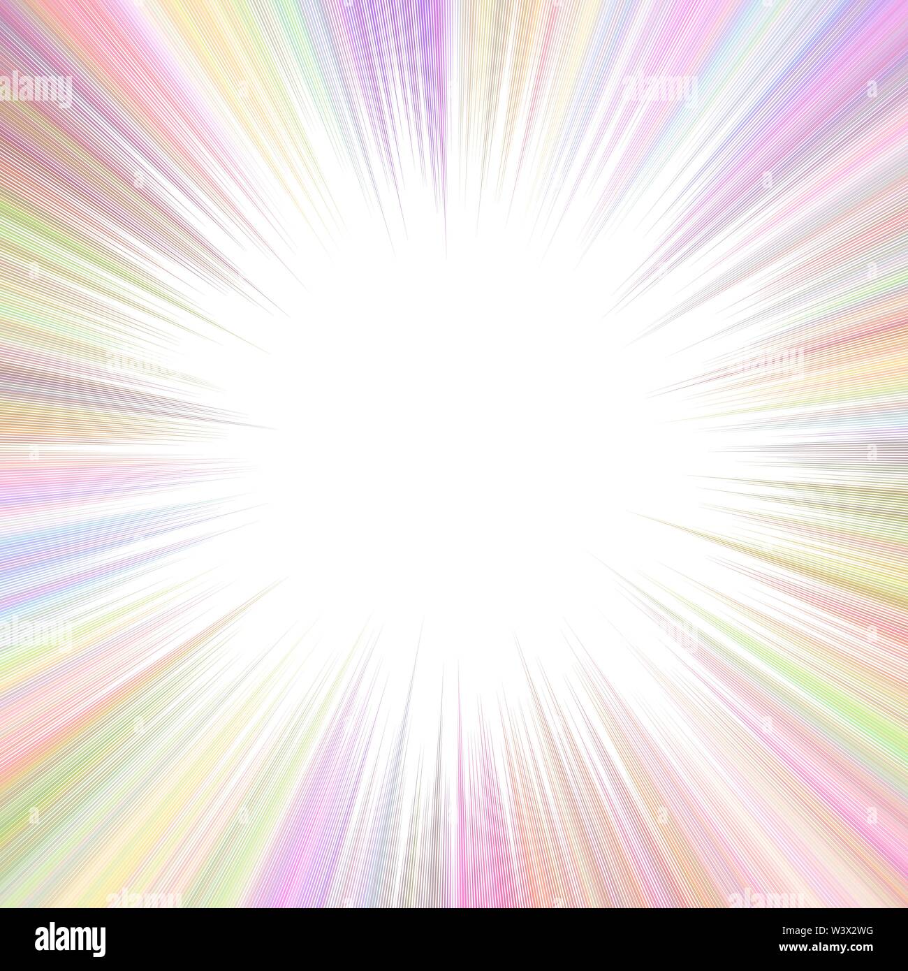 Colorful psychedelic abstract ray burst background with blank space in ...