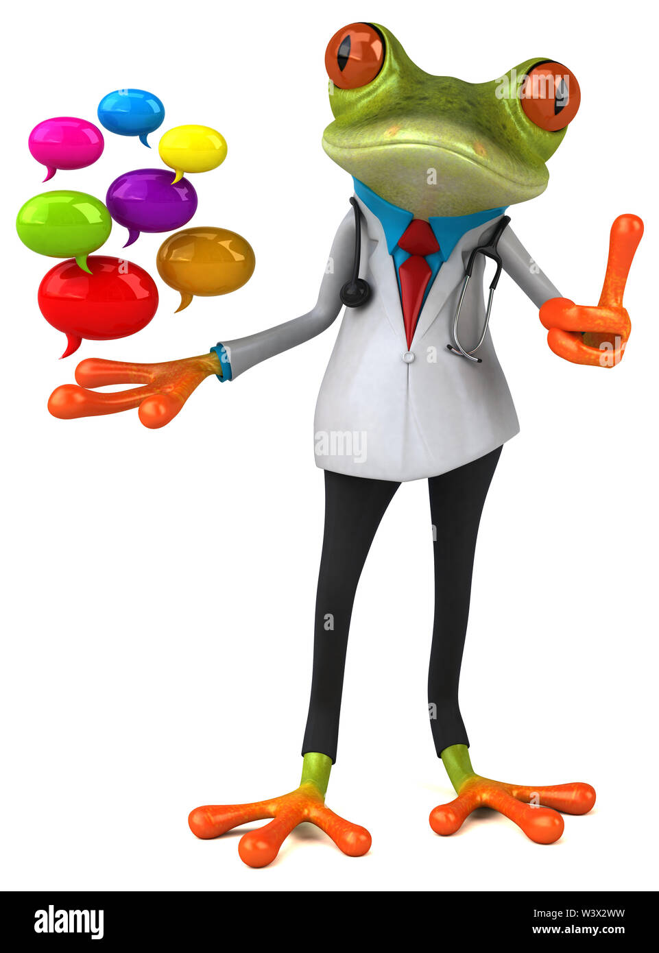 Frog doctor - 3D Illustration Stock Photo - Alamy