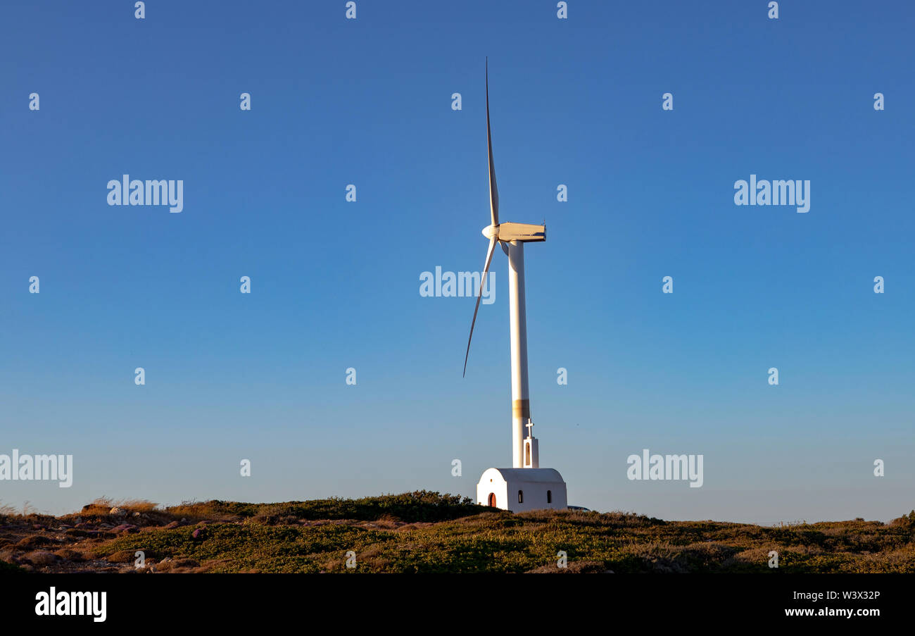 Wind farm, wind park in Vrouchas, Crete Stock Photo - Alamy
